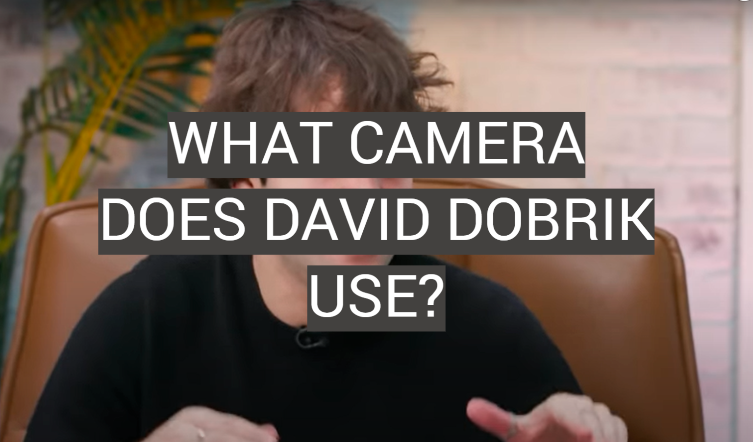 What Camera Does David Dobrik Use? - FotoProfy