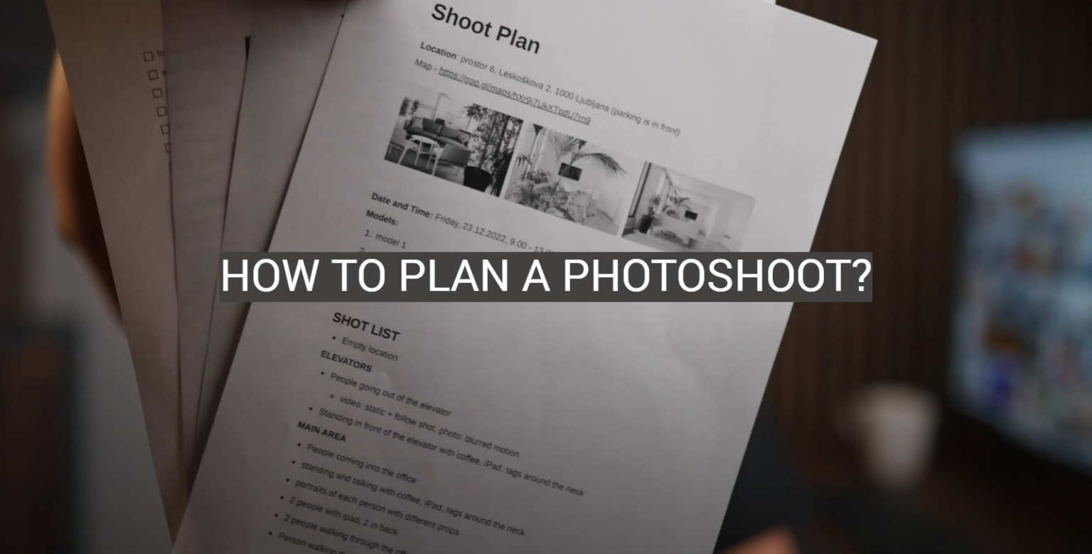 How to Plan a Photoshoot? - FotoProfy
